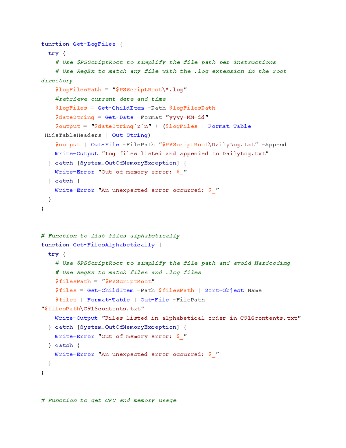 D411 - Task 1 - Sample Notes on PowerShell Functions - Studocu