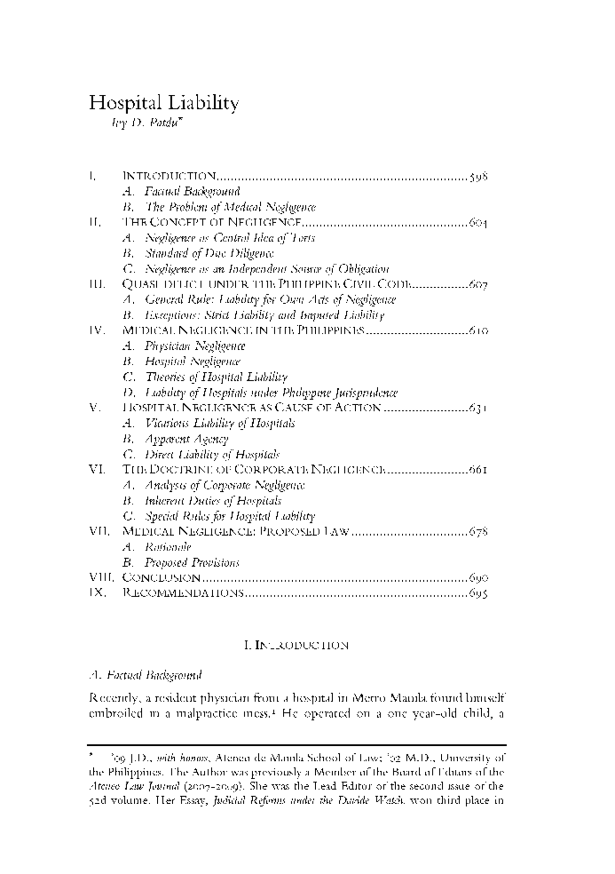 The Evolving Landscape of Hospital Liability in Medical Negligence 55 ...