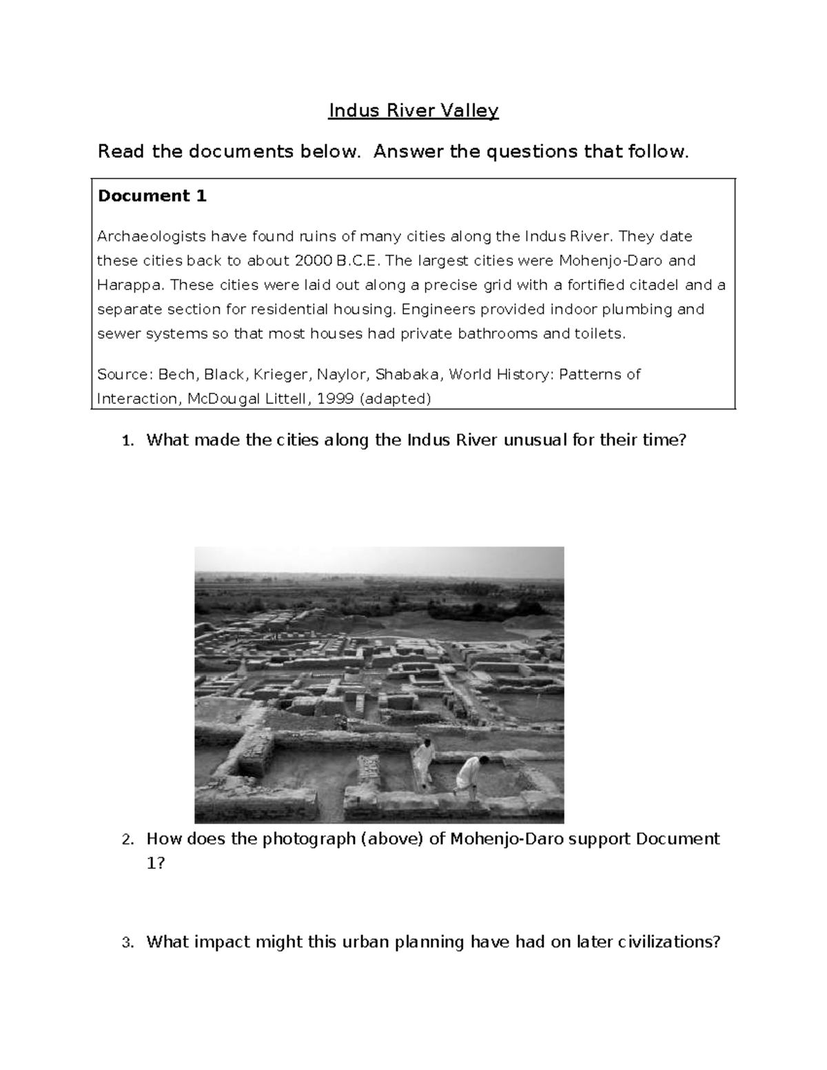 Indus River Valley documents - Indus River Valley Read the documents ...