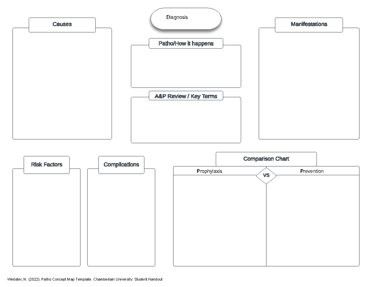 Patho Concept Map - NR-283 - A&P Review / Key Terms Causes Risk Factors ...