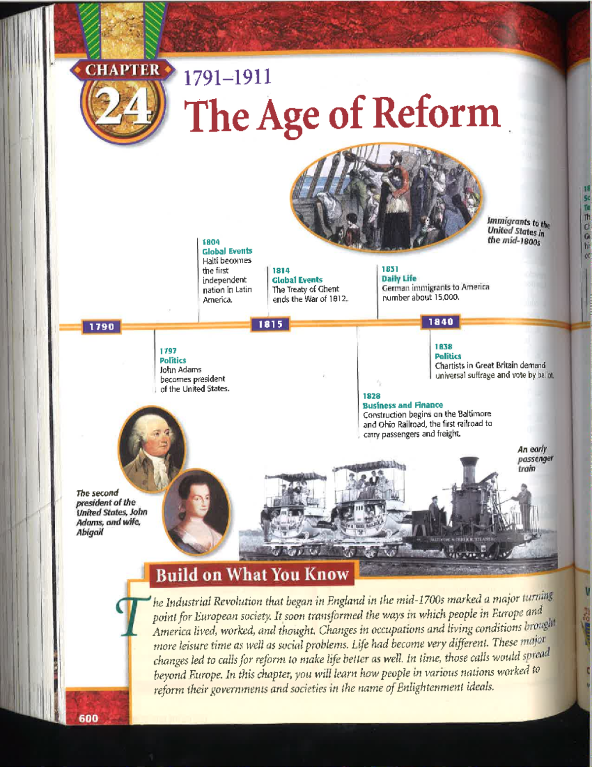 CHAPTER 24: The Age of Reform - Key Events and Changes in Society - Studocu