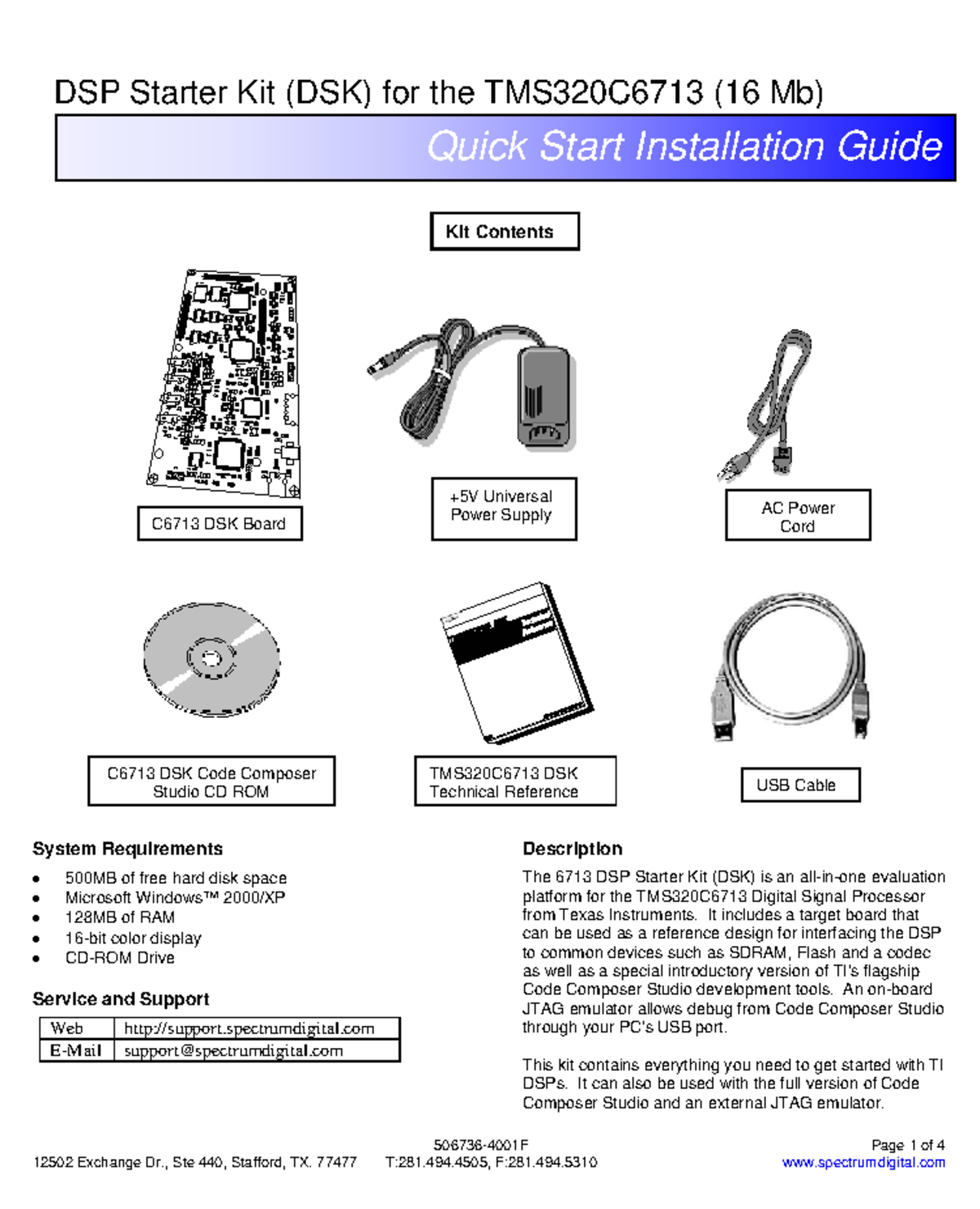 TMS320C6713 DSK Quick Start Installation Guide - Studocu