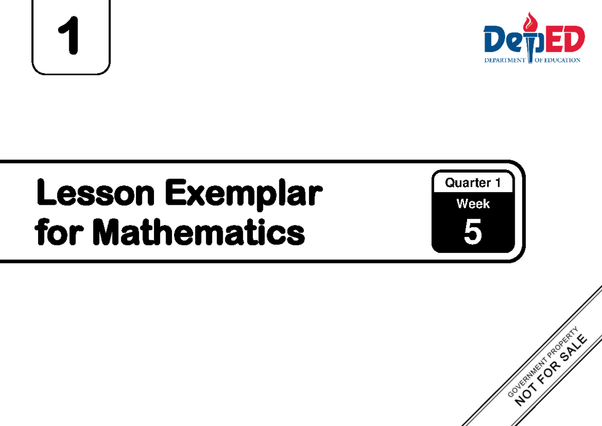 LE MATH 1 Q1 W5: Lesson Exemplar on Comparing Numbers - Studocu