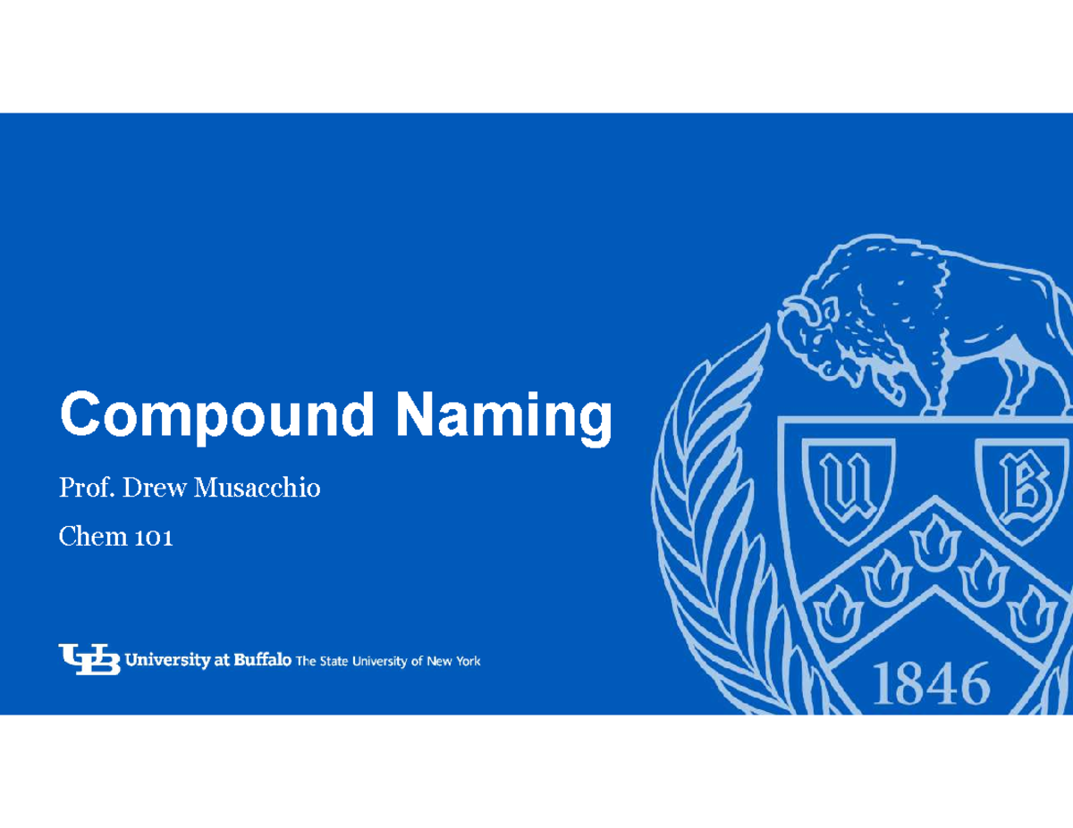 Ionic and Covalent Compound Naming Guide - Chem 101 - Studocu