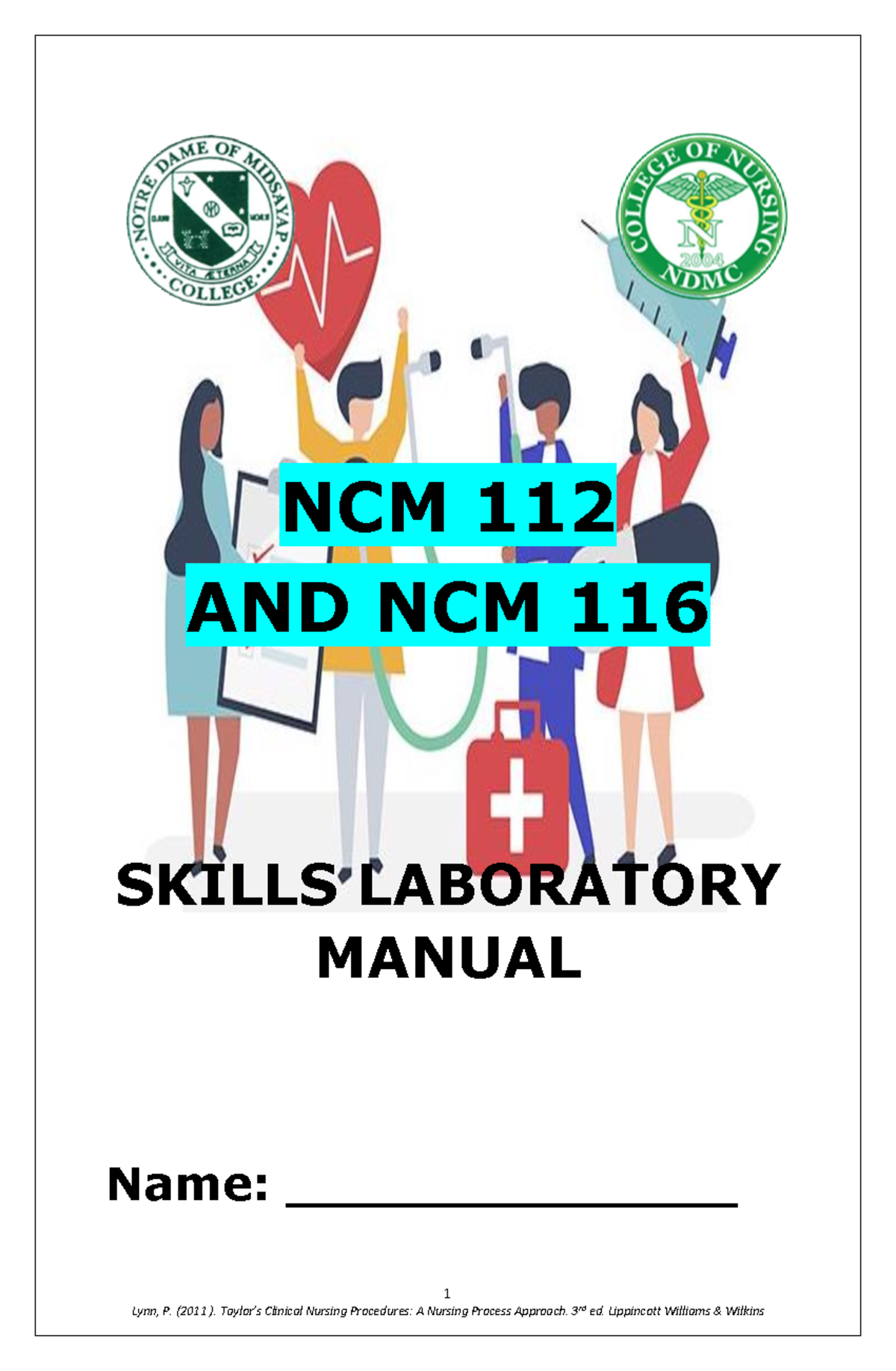 BSN-3 NCM 112 & 116 Skills Lab Manual for Oxygen Therapy & Procedures ...