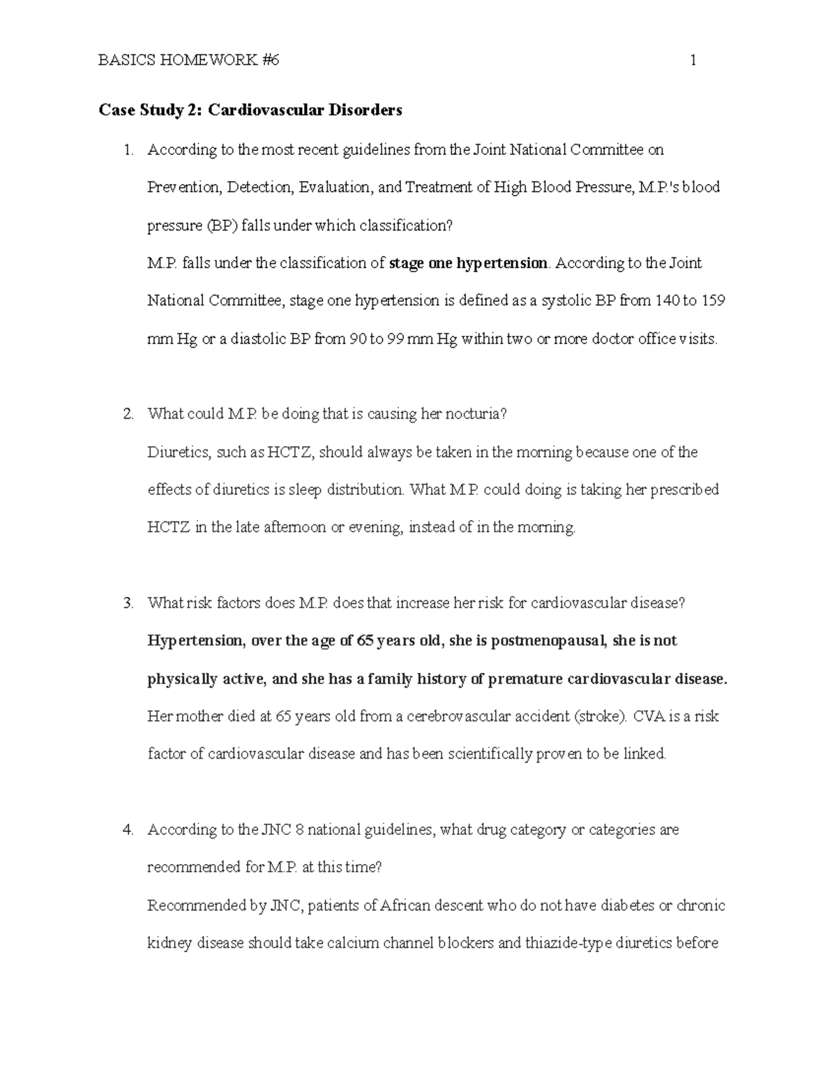 Cardiovascular Disorders Case Studies: Week 6 Analysis and Insights ...