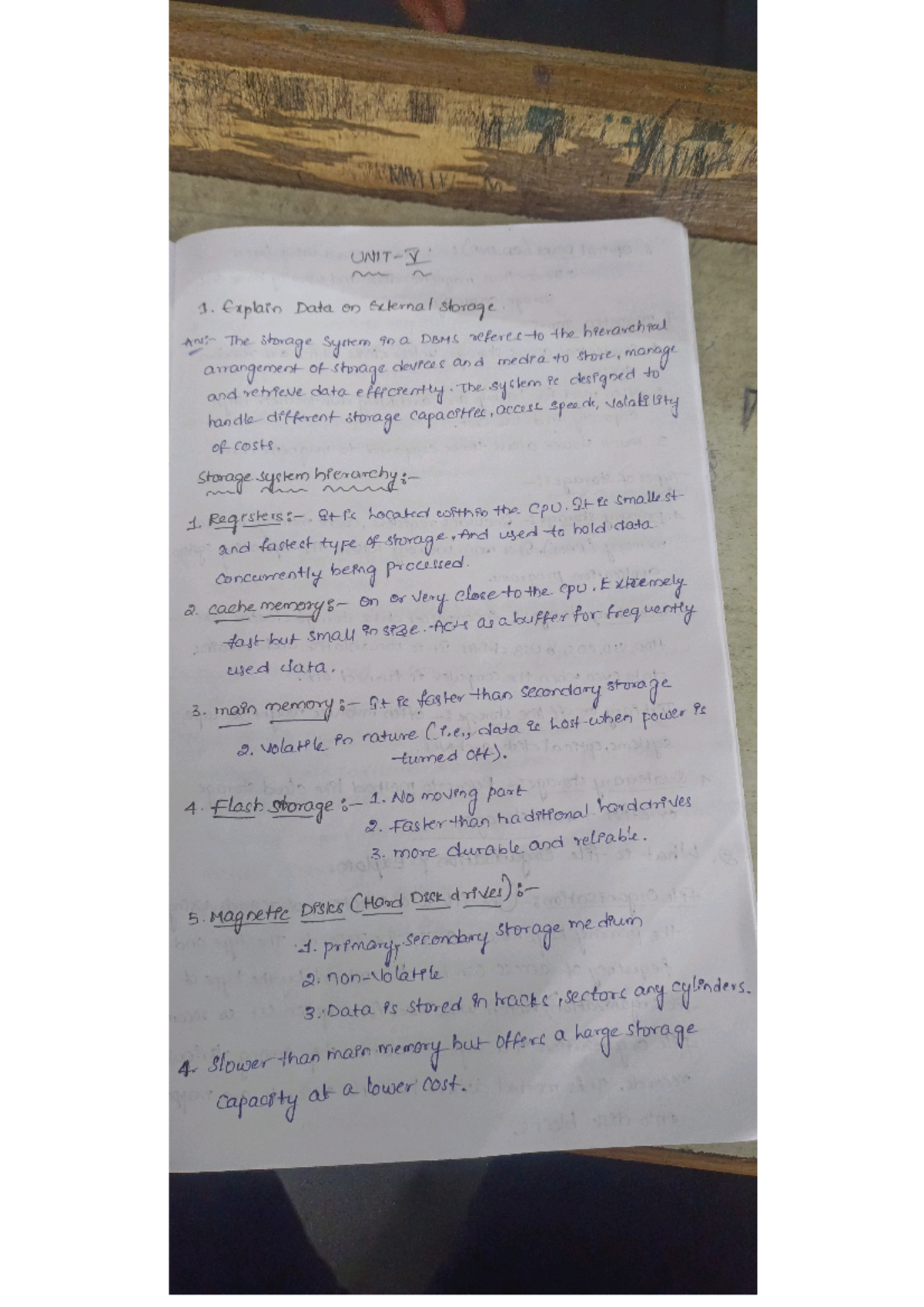 DBMS unit -5 - Data base management system for jntuh - V 1. Explain ...