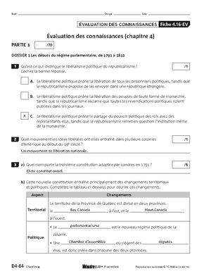 Corrige Preparation a l epreuve ministerielle - HISTOIRE DU QUÉBEC ET ...
