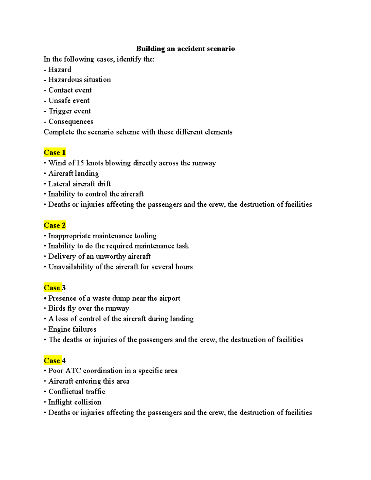 Accident Scenario Analysis: Identifying Hazards and Consequences - Studocu