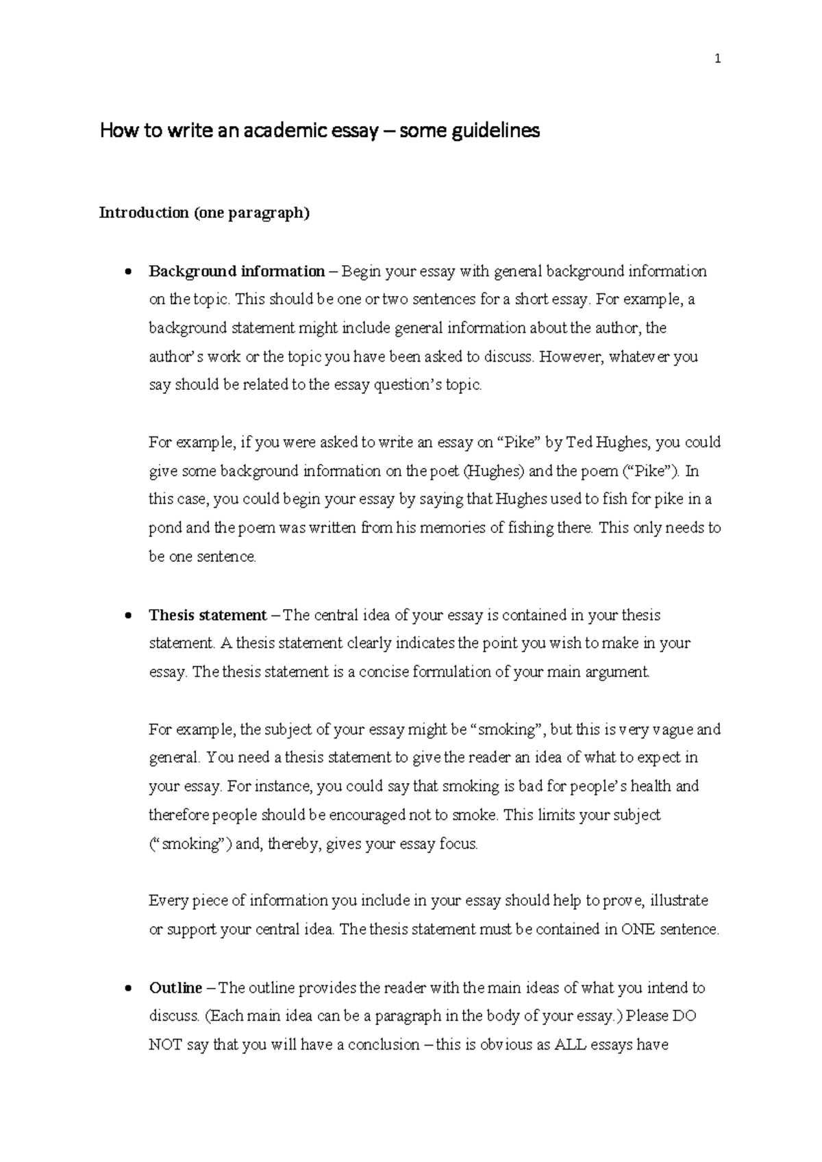 How to Write an Academic Essay: Essential Guidelines for Success - Studocu