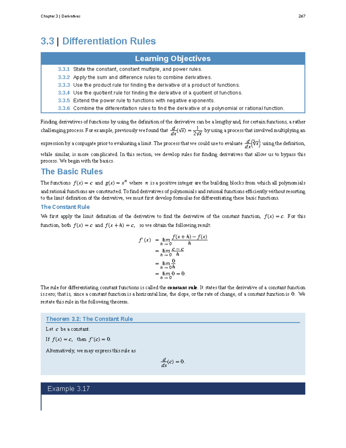 Chapter 3: Derivatives and Differentiation Rules (Calc 247) - Studocu