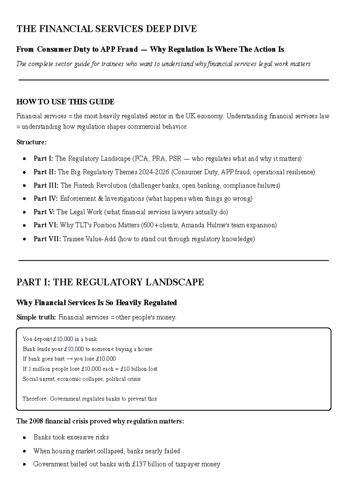 Financial Services Deep Dive: Understanding Regulation & Compliance ...