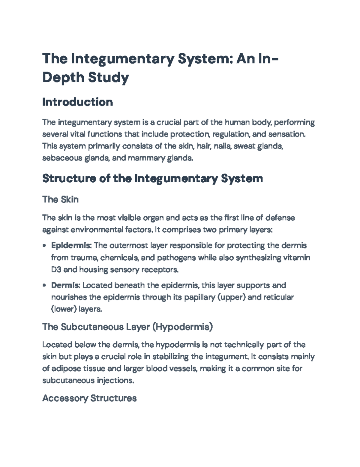Integumentary System Overview: Structure, Functions, and Aging Effects ...