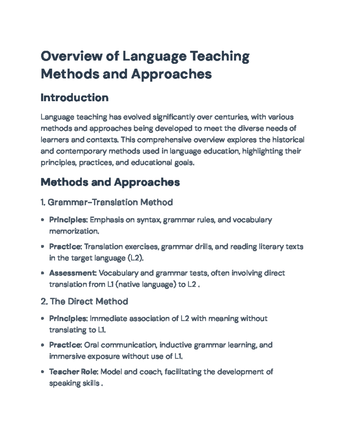 Language Teaching Methods Overview: A Comprehensive Guide (EDU 101 ...