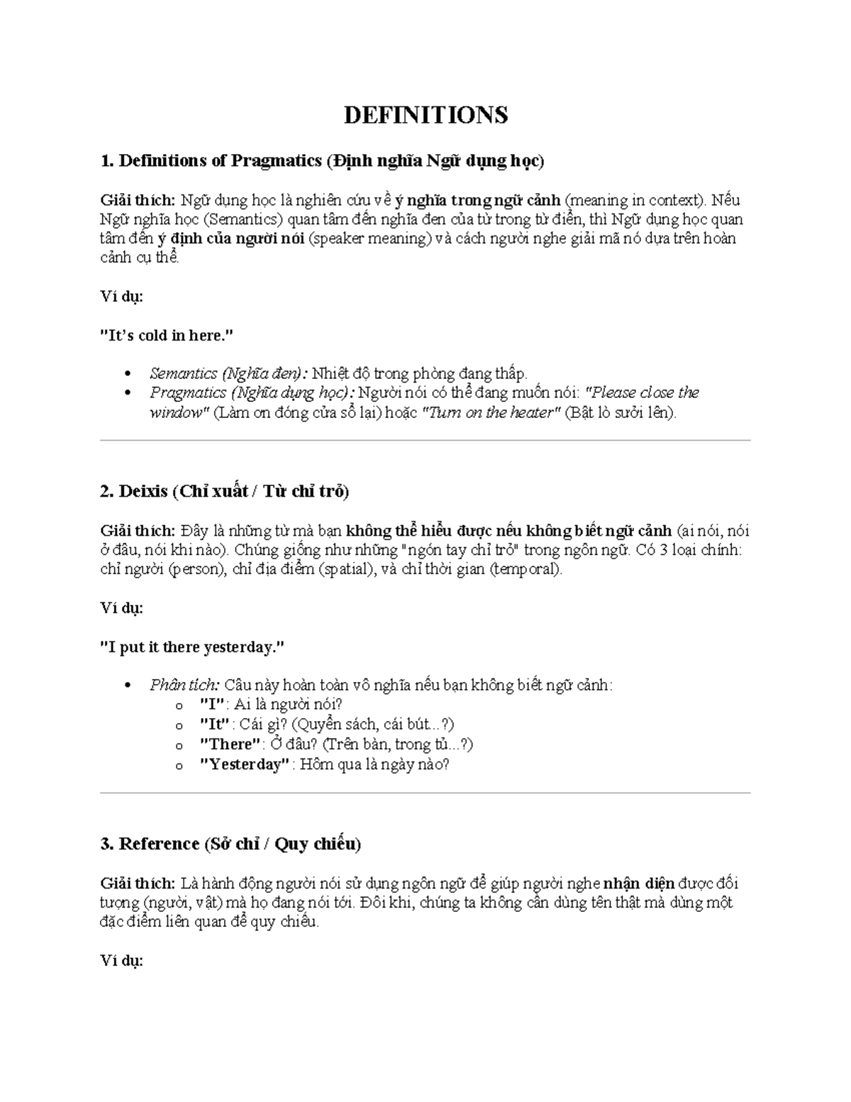 Pragmatics Definitions and Concepts - EEEEE - Studocu