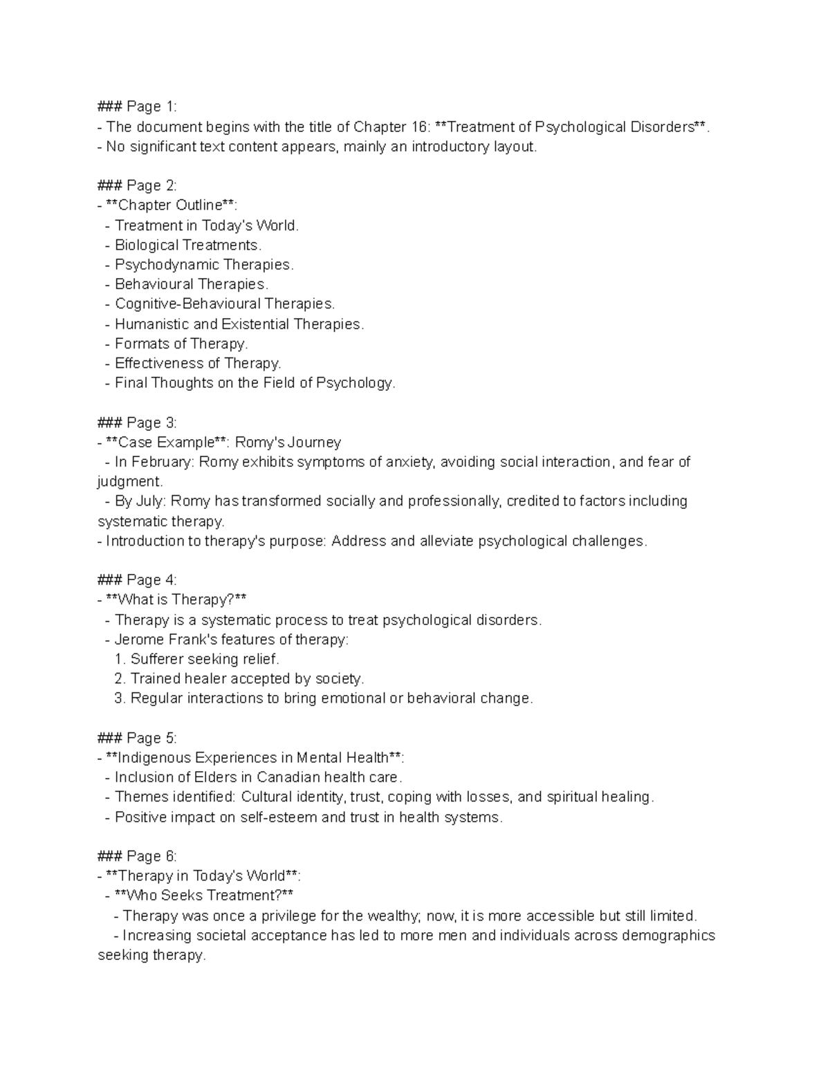 CH 16: Comprehensive Overview of Psychological Treatments and Therapies ...