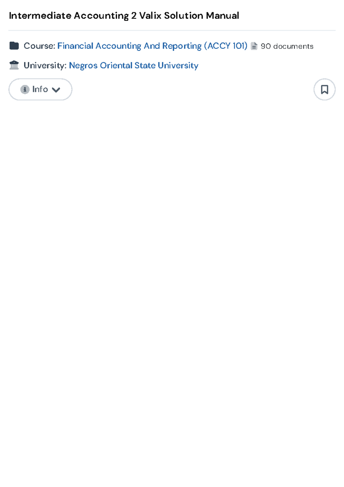 Intermediate Accounting 2 (ACCY 101) - Valix Solutions Manual - Studocu