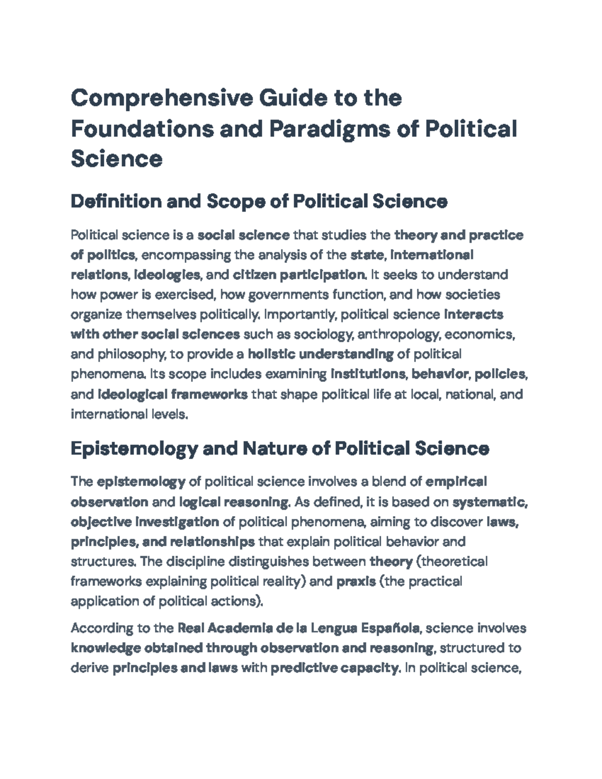Comprehensive Guide to Foundations & Epistemology in Political Science ...