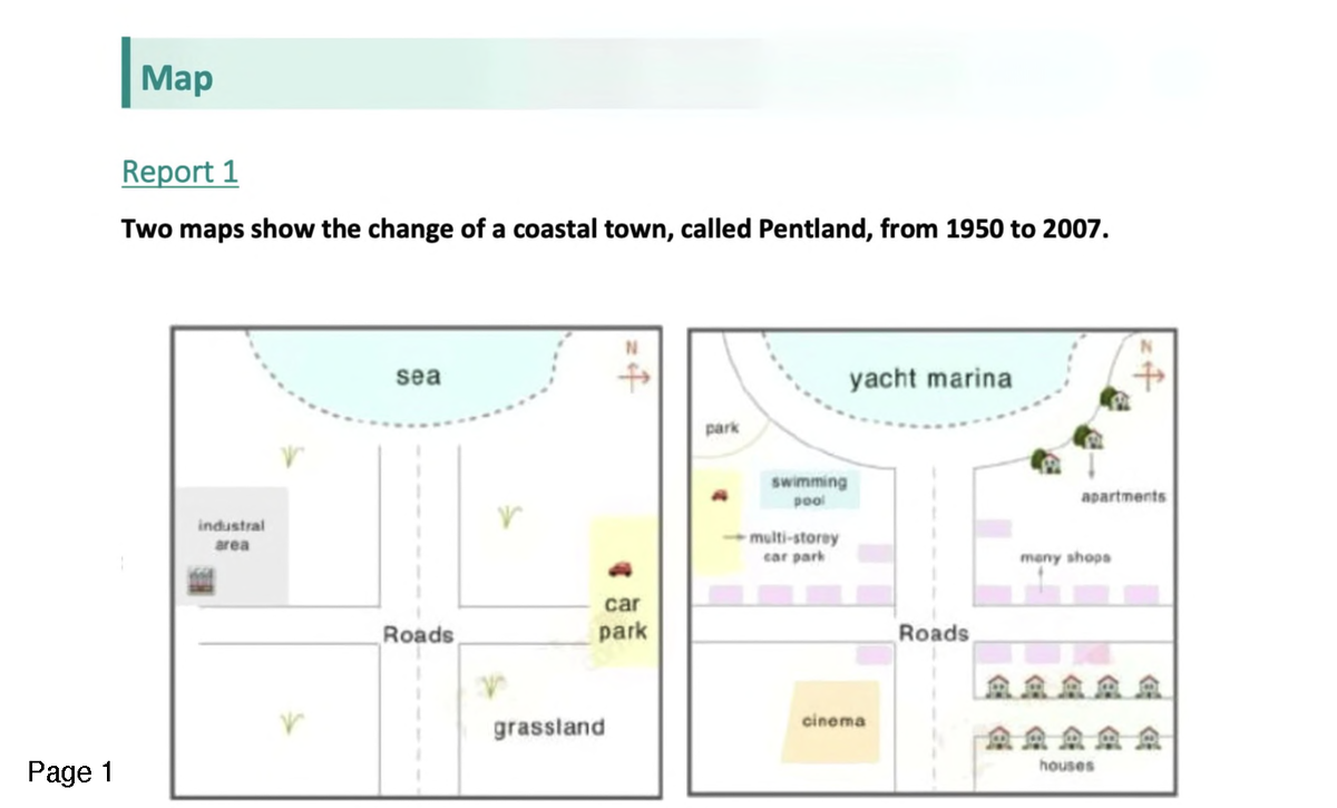 Ielts 2-Writing 1 - file writting - IELTS Simulation - Map Report 1 Two ...