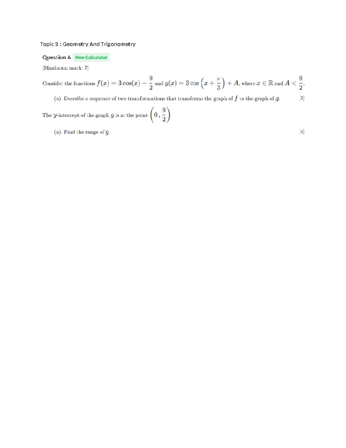 Trigonometry - NHNNK? - math aa sl - Topic 3 : Geometry And ...