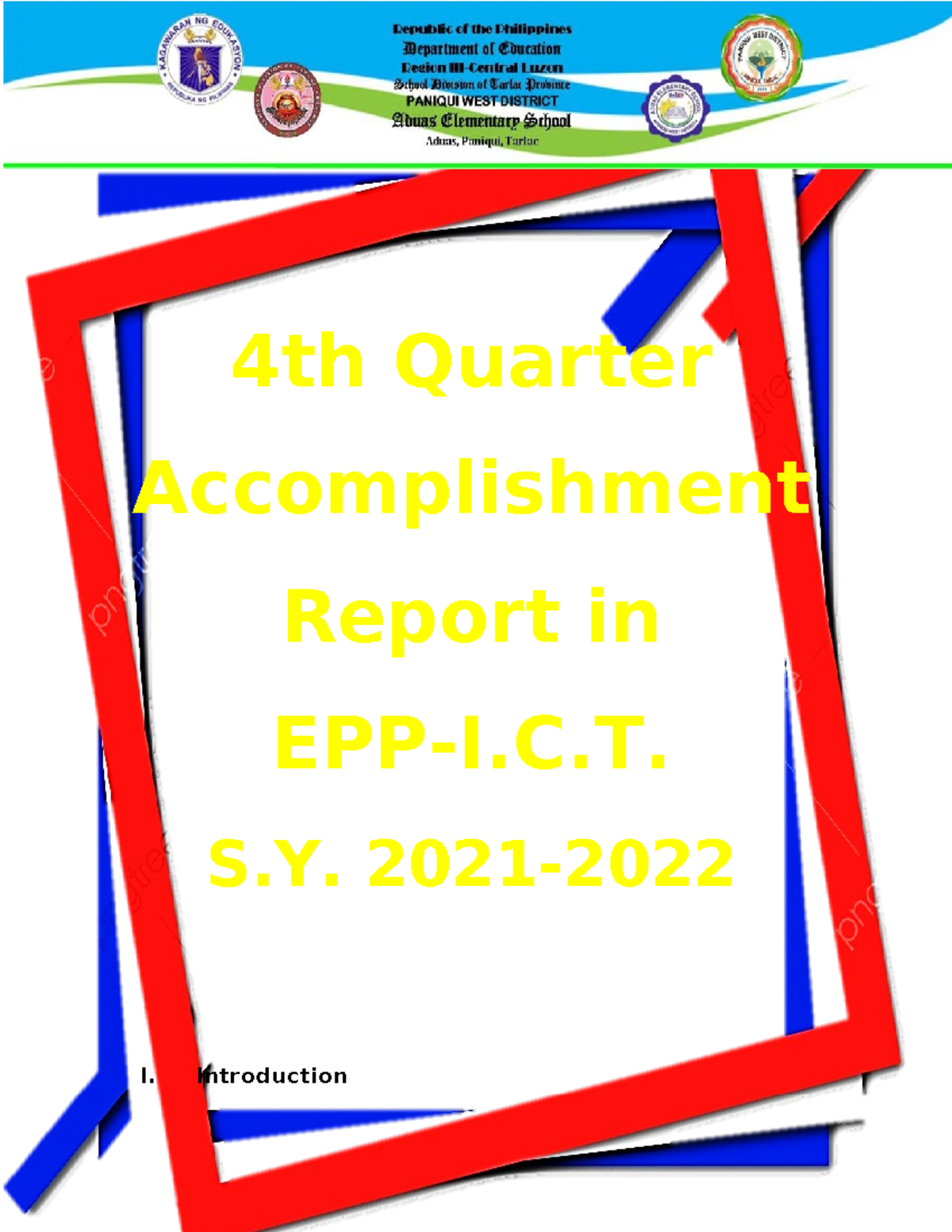 Aduas ES-ICT-4TH Quarter-2021-22 - I. Introduction 4th Quarter ...