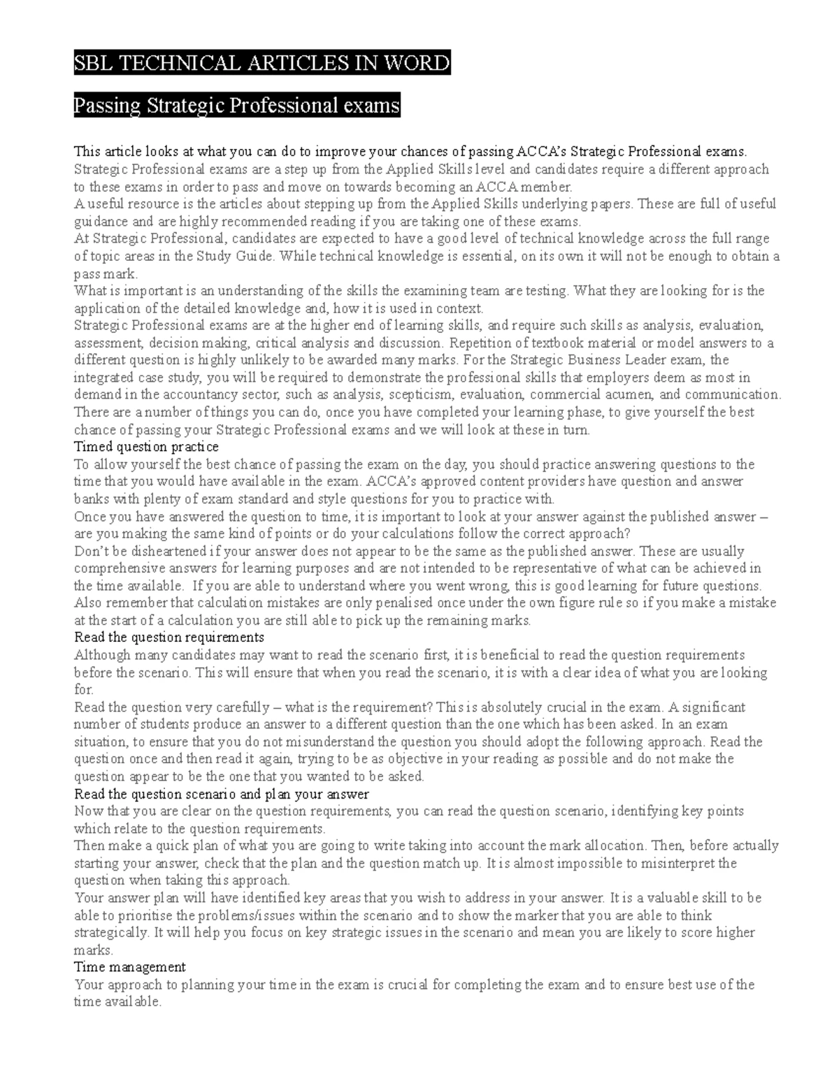 ACCA SBL Technical Articles Complied - SBL TECHNICAL ARTICLES IN WORD ...