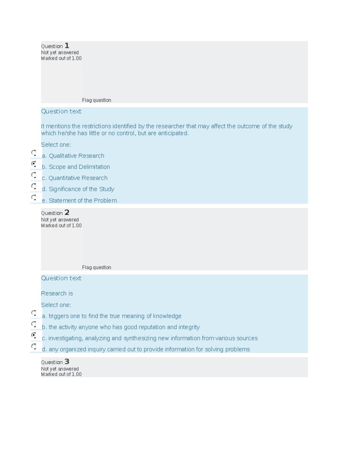 Third Quarter Exam - PRACTICAL RESEARCH 1 [2111-2122] ANSWERS ...