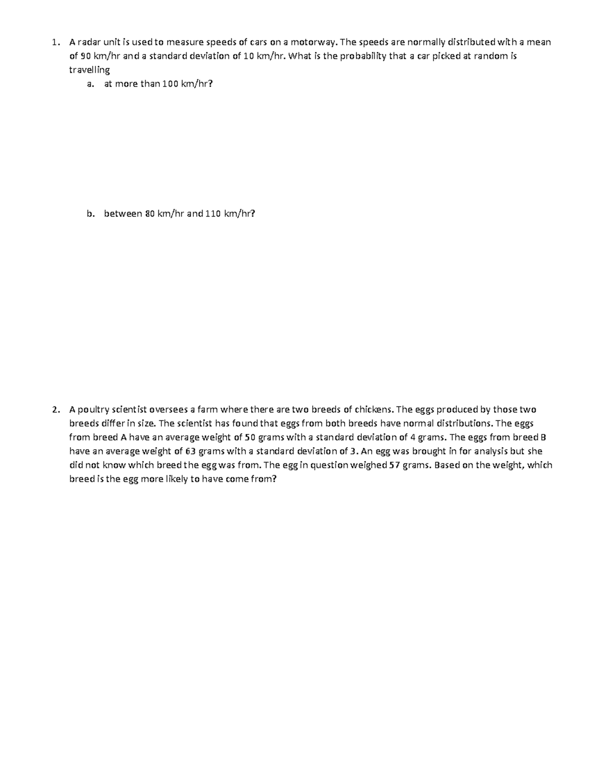 Statistics Module 2 Practice Problems and Solutions - Studocu