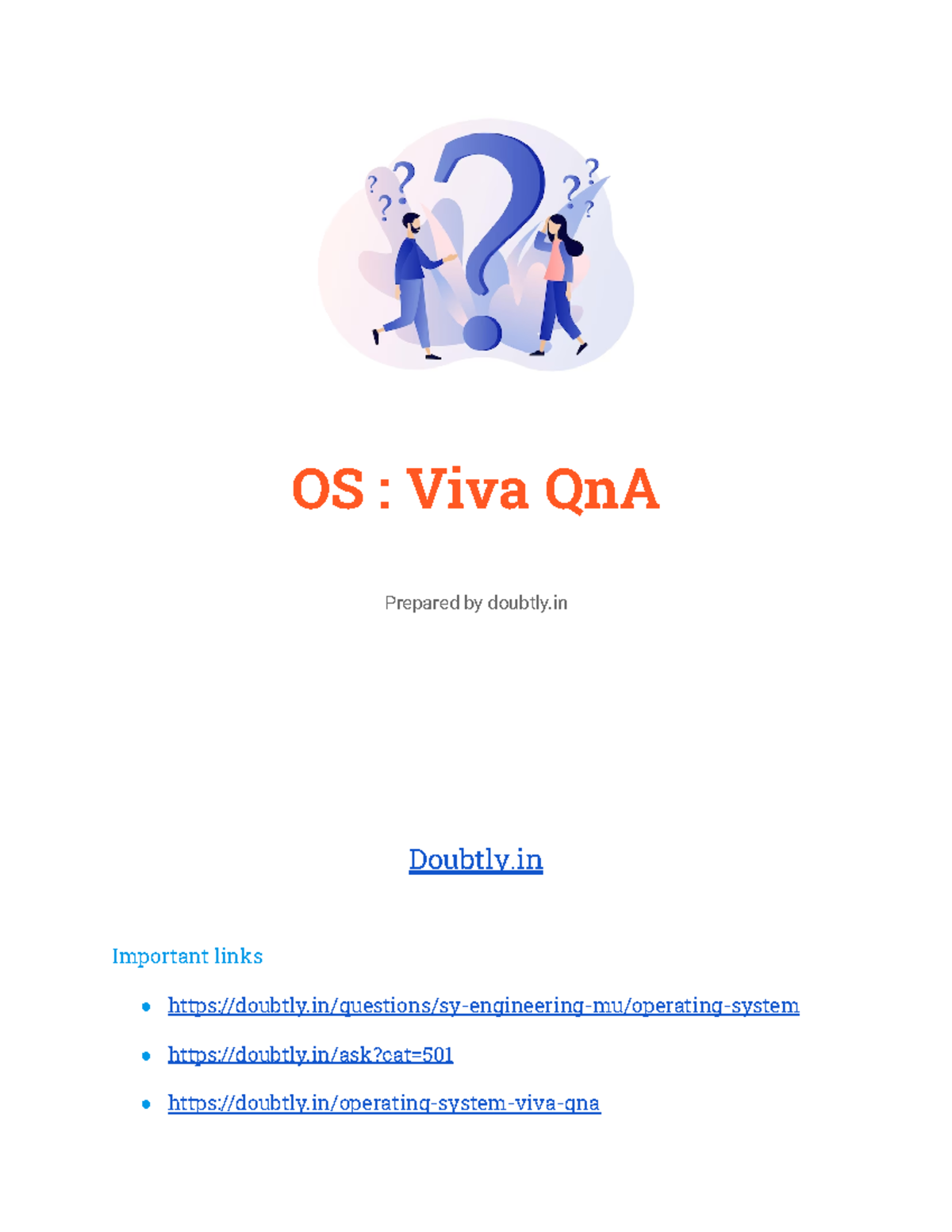 OS Viva Qn A - OS VIVA QUESTION AND ANSWERS - OS : Viva QnA Prepared by ...
