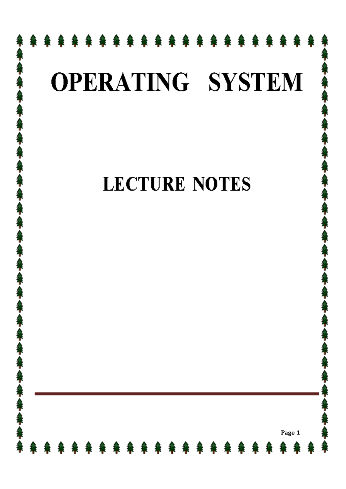 Operating Systems Lecture Notes - BTECH 2nd Year Overview - Studocu
