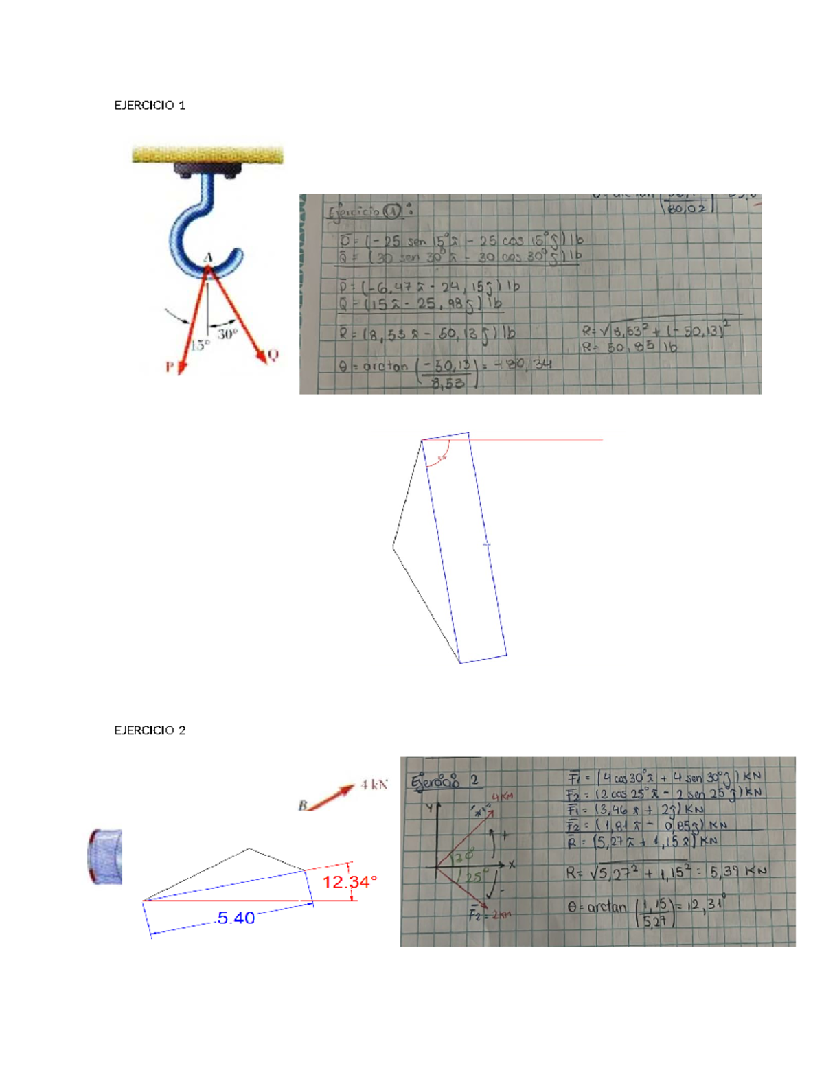 Tarea 1 - Ejercicios de Estática y Cálculos de Fuerzas - Studocu