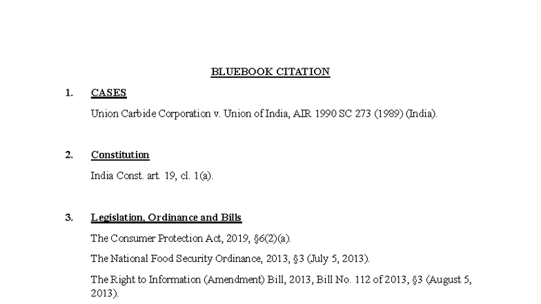 Bluebook Citation Guide for Legal References - Studocu