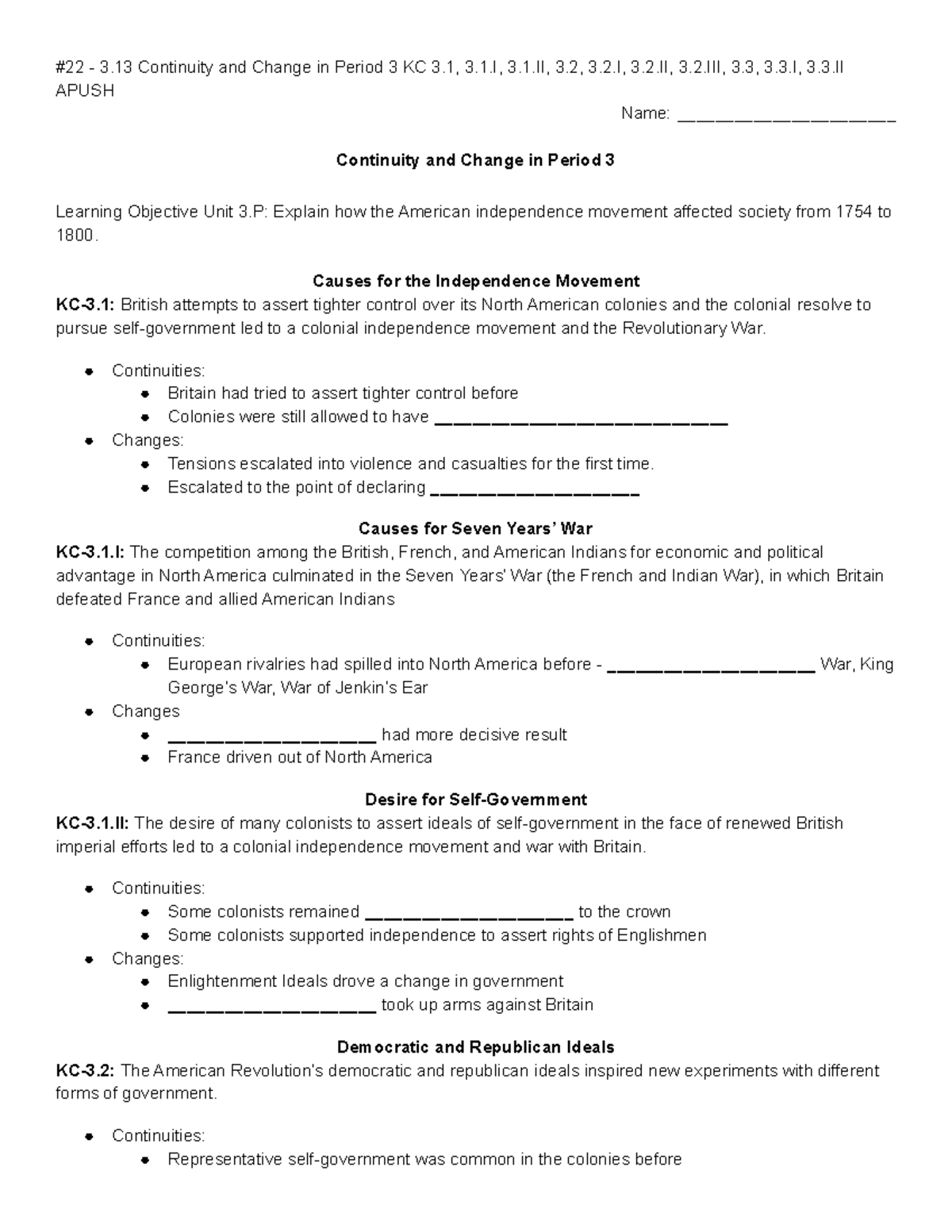 APUSH Unit 3: Causes & Effects of the American Independence Movement ...