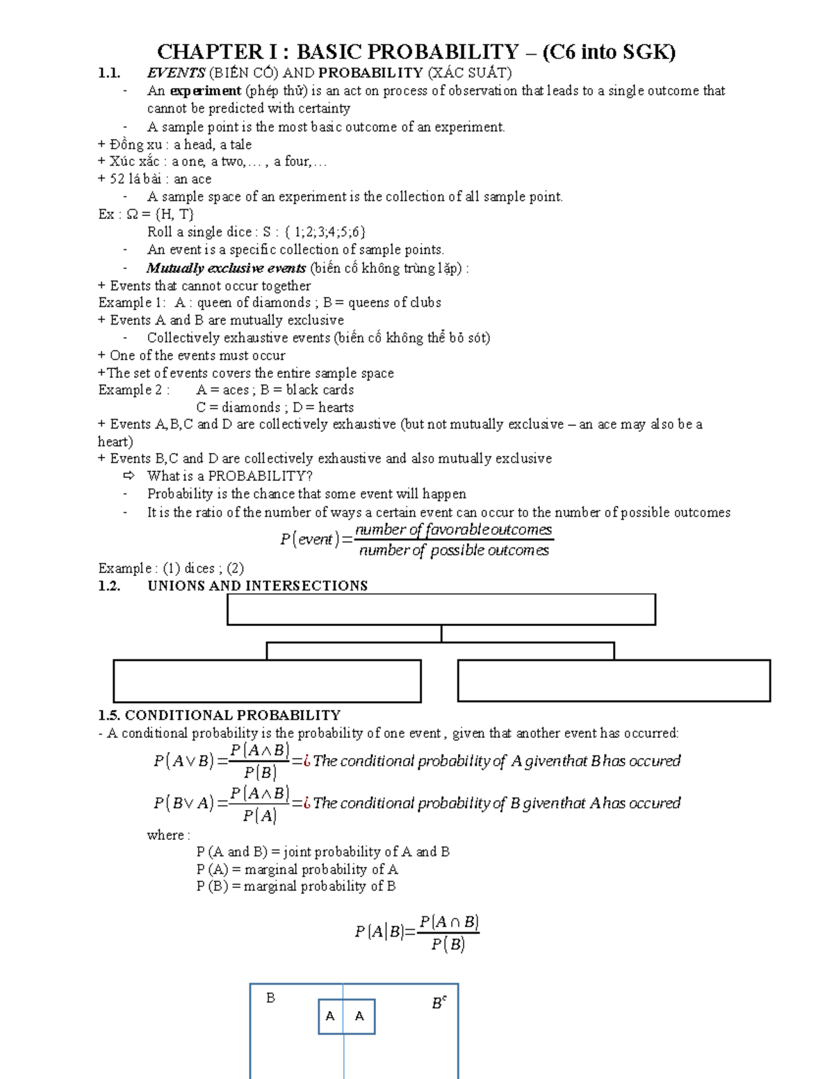 XSTK-1: Basic Probability and Random Variables Overview - Studocu