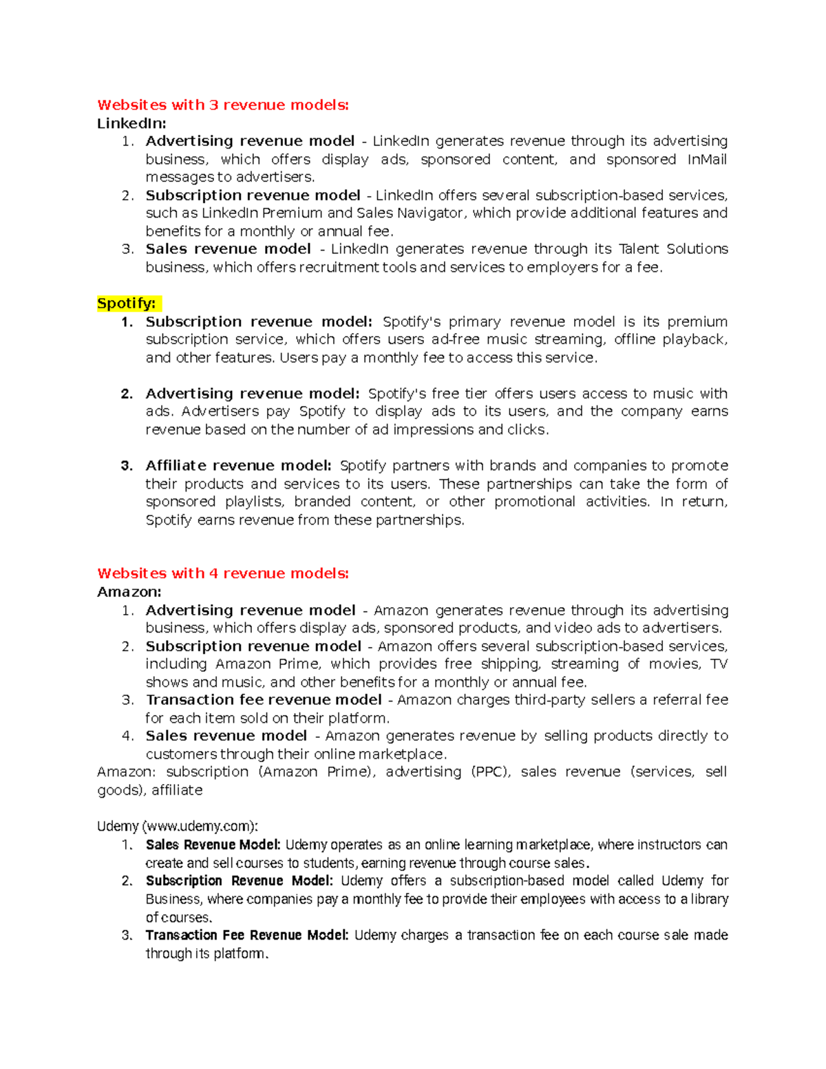 (17 05) Revenue Models in Ecommerce: A Comprehensive Analysis - Studocu