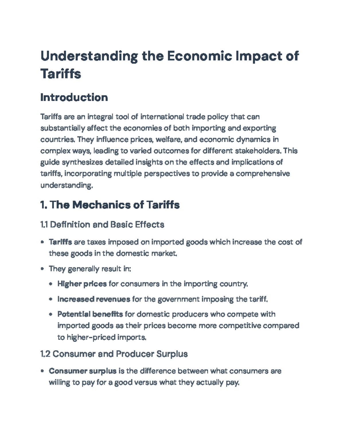 Understanding the Economic Impact of Tariffs: A Comprehensive Guide ...