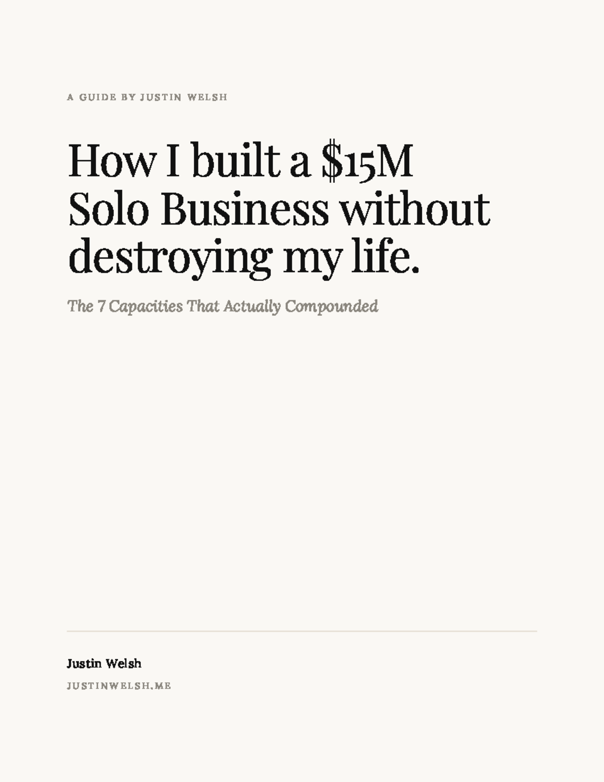 Building a Solo Business for the Long Term: Insights from Justin Welsh ...