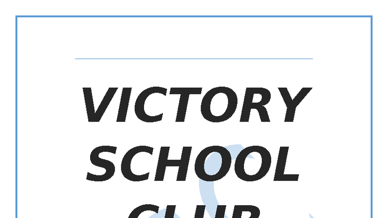 Victory School Club Membership System Project Report (2025) - Studocu