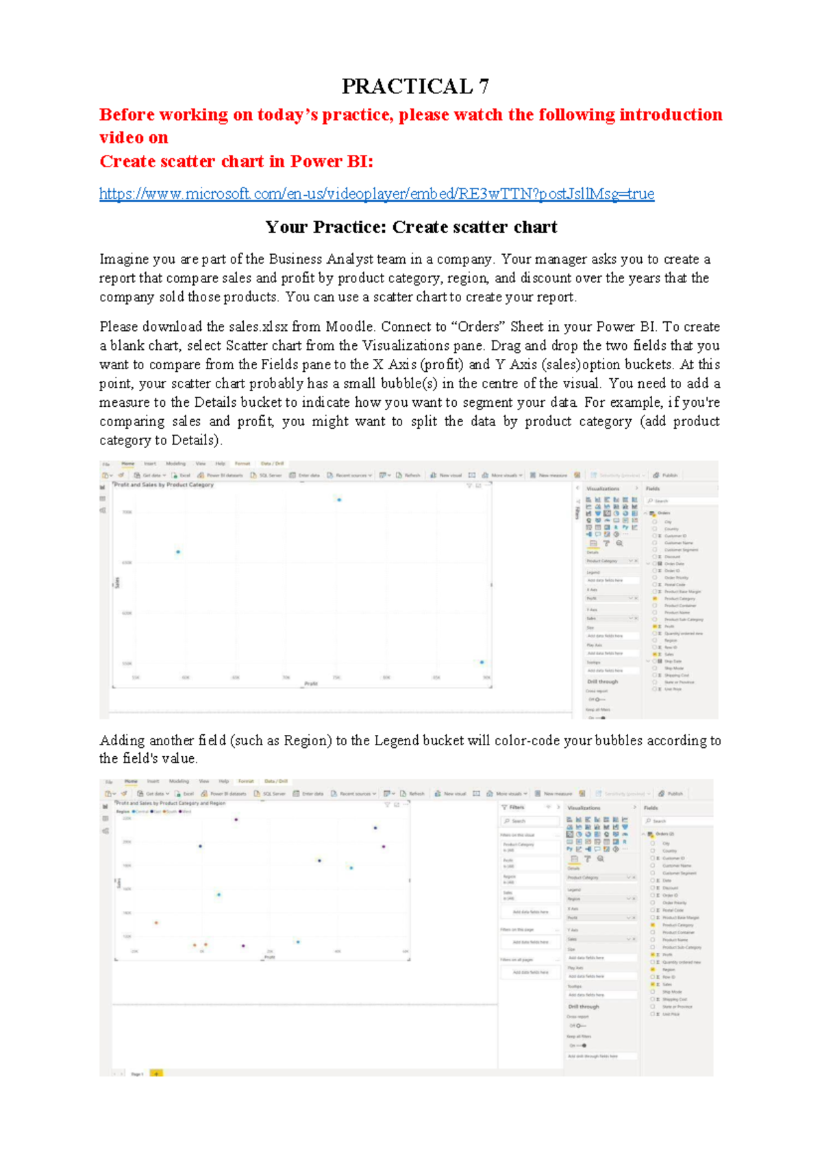 Practical 7: Creating Scatter Charts in Power BI for Sales Analysis ...