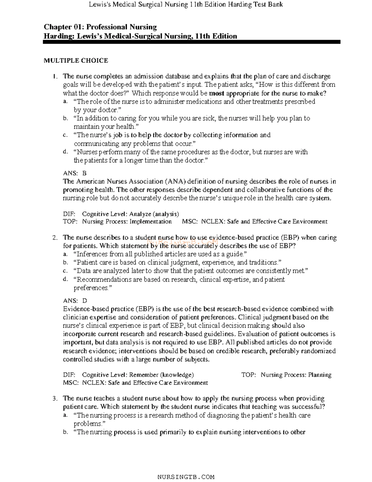 Practice Questions for Diabetes Management (NUR 101) - Spring 2021 ...