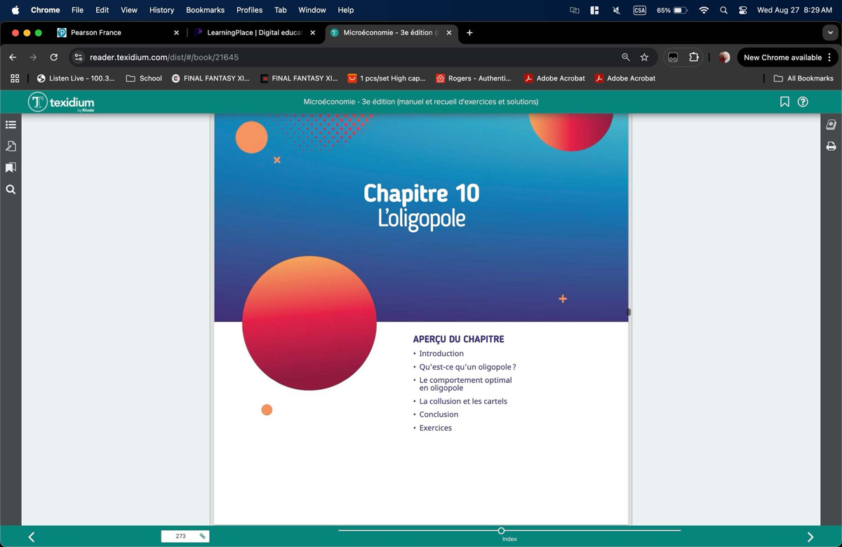 Chapitre 10 : Oligopole et Comportement Stratégique - Microéconomie 3e ...