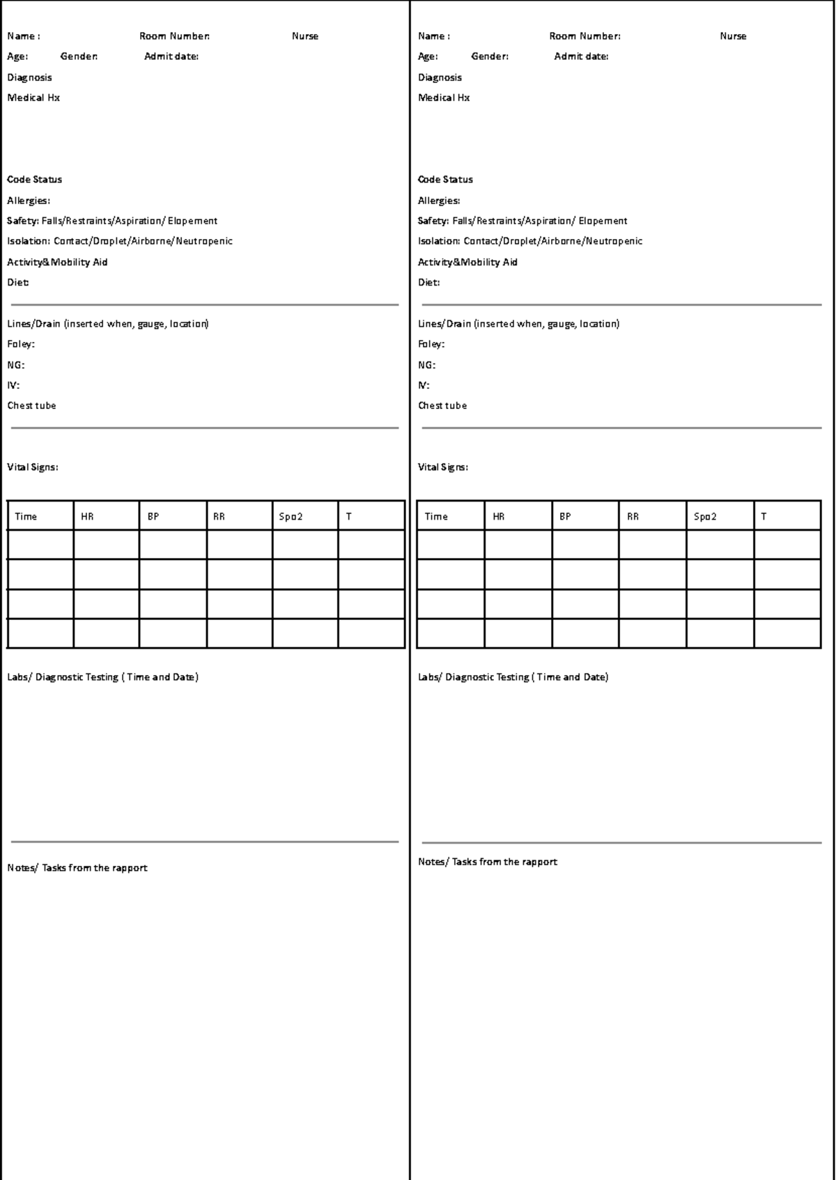 Clinical Report Sheet for Patient Management - Studocu