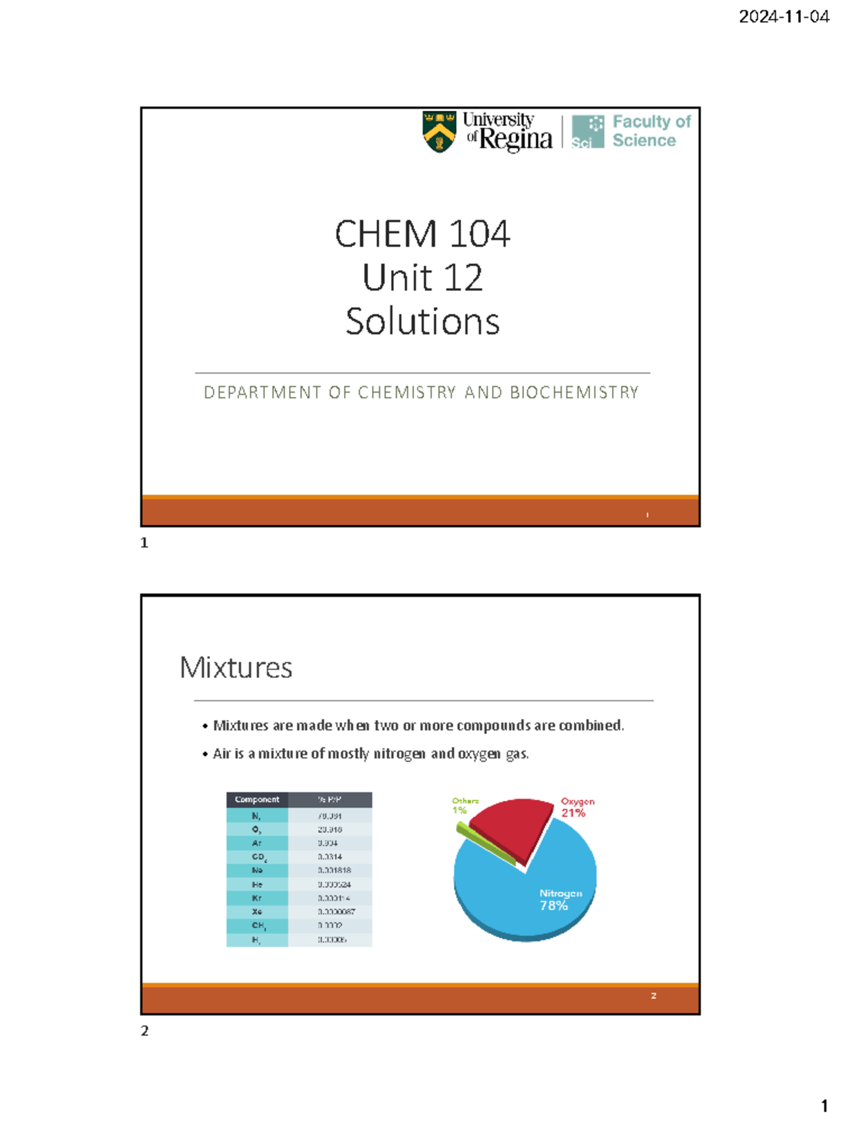 CHEM 104 Unit 12 Solutions - CHEM 104 Unit 12 Solutions DEPARTMENT OF ...
