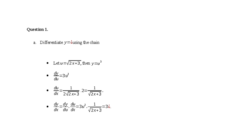 MATH 1211-01 Unit 4 Assignment: Chain Rule Differentiation - Studocu