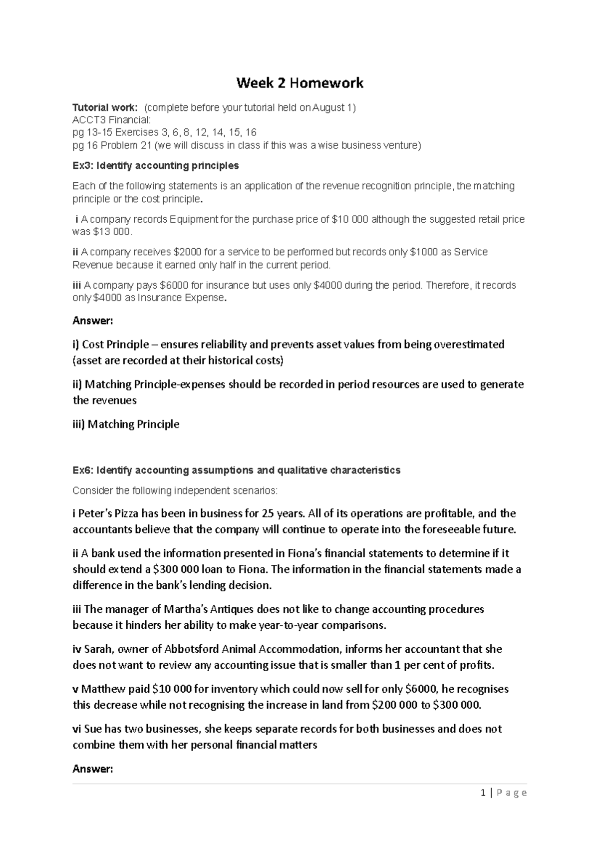 Week 2 Homework - FUll answer with an update for tutorial week 2 Spring ...