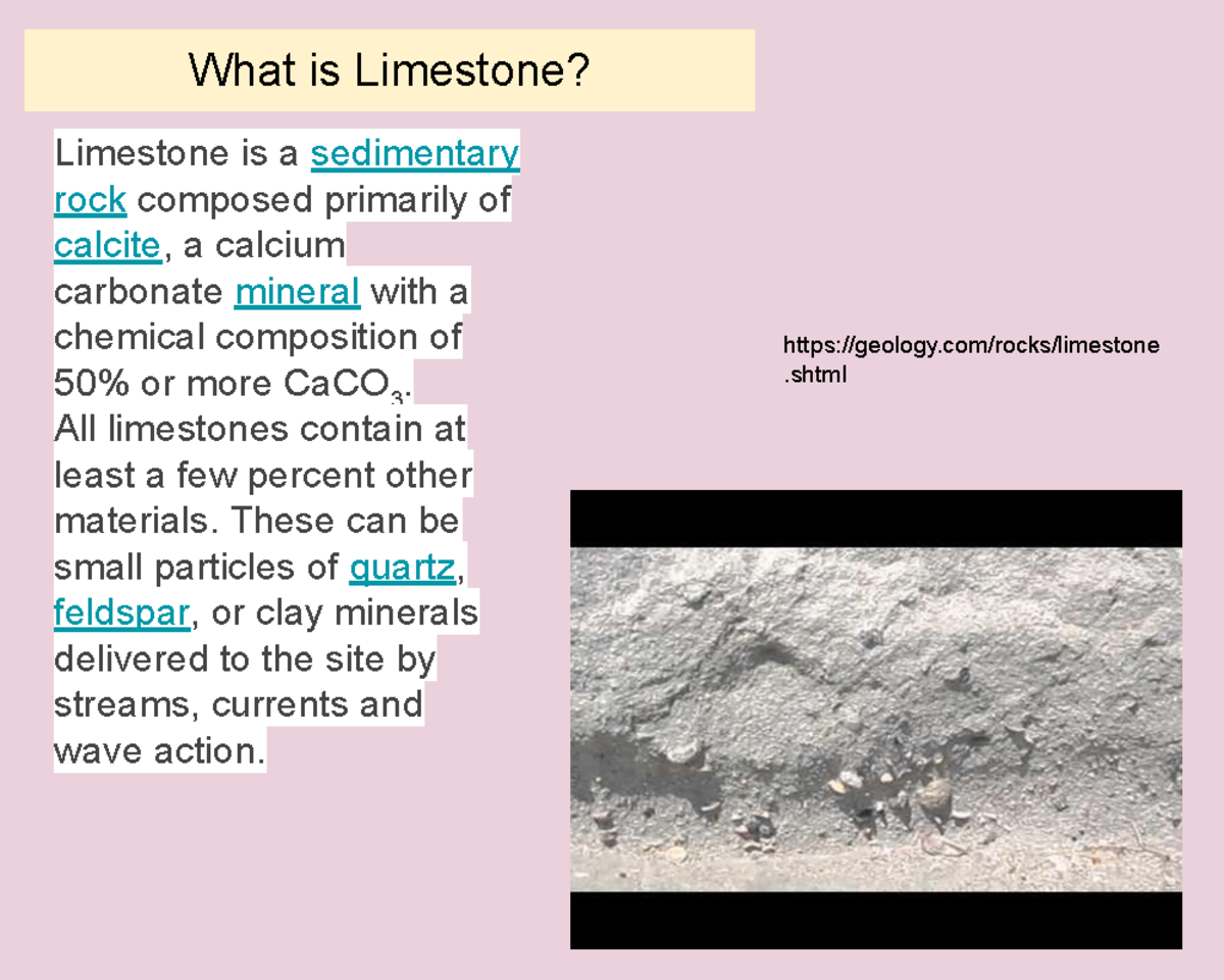 Geology Class Notes: Understanding Limestone and Karst Landscapes - Studocu