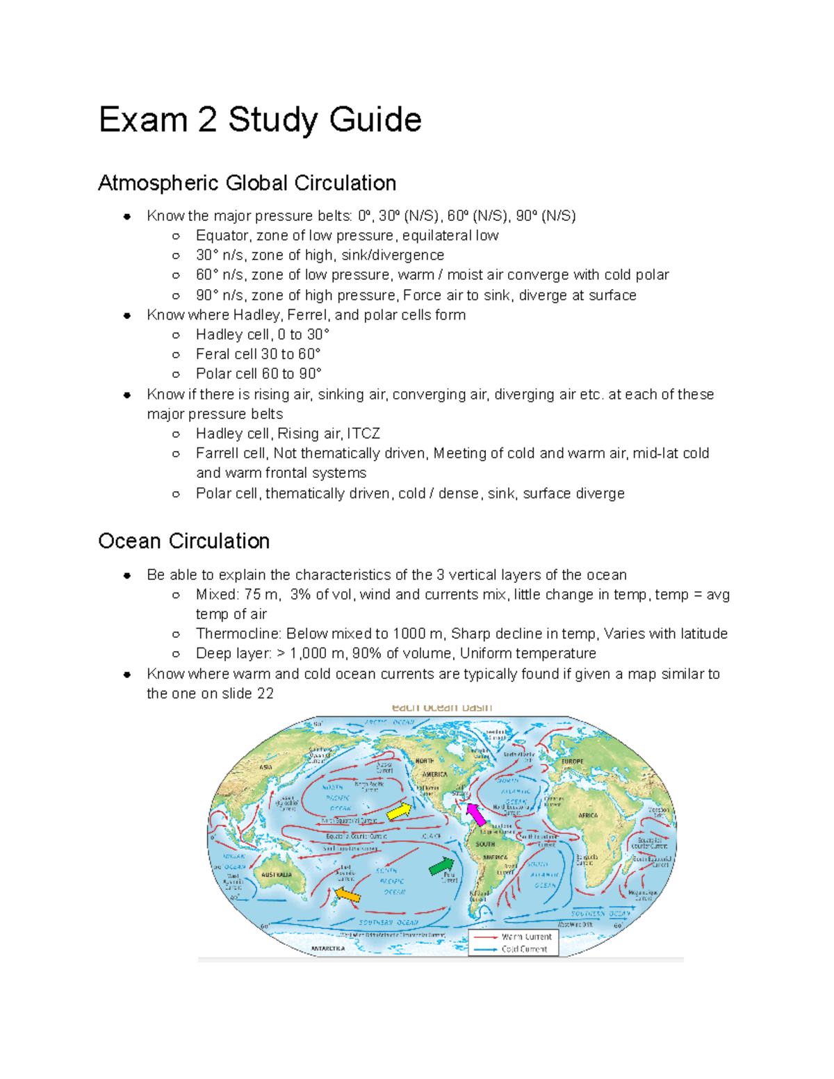 Exam 2 Study Guide for GEOG: Atmospheric Patterns & Climate Change ...