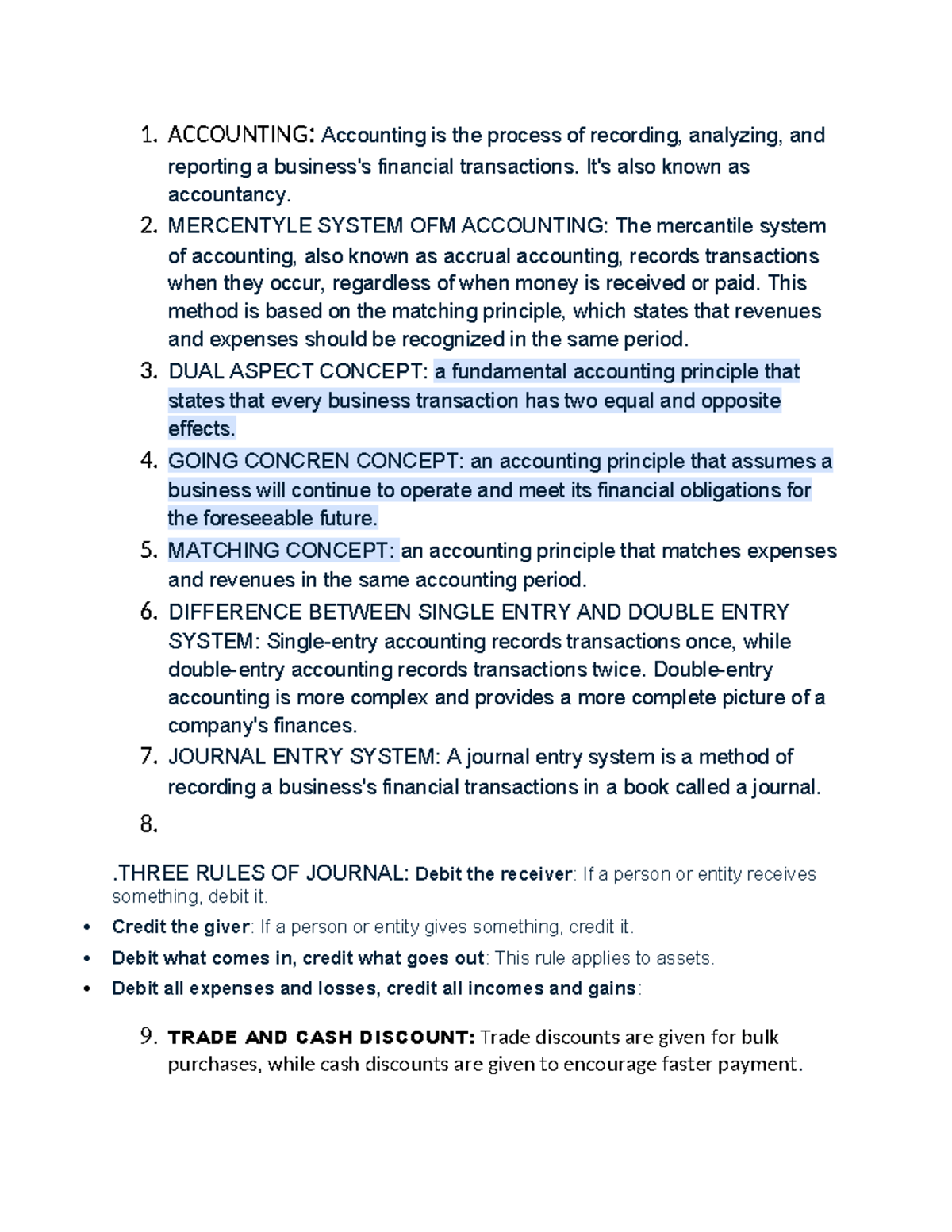 Accounting Theory Notes: Key Concepts and Principles Explained - Studocu