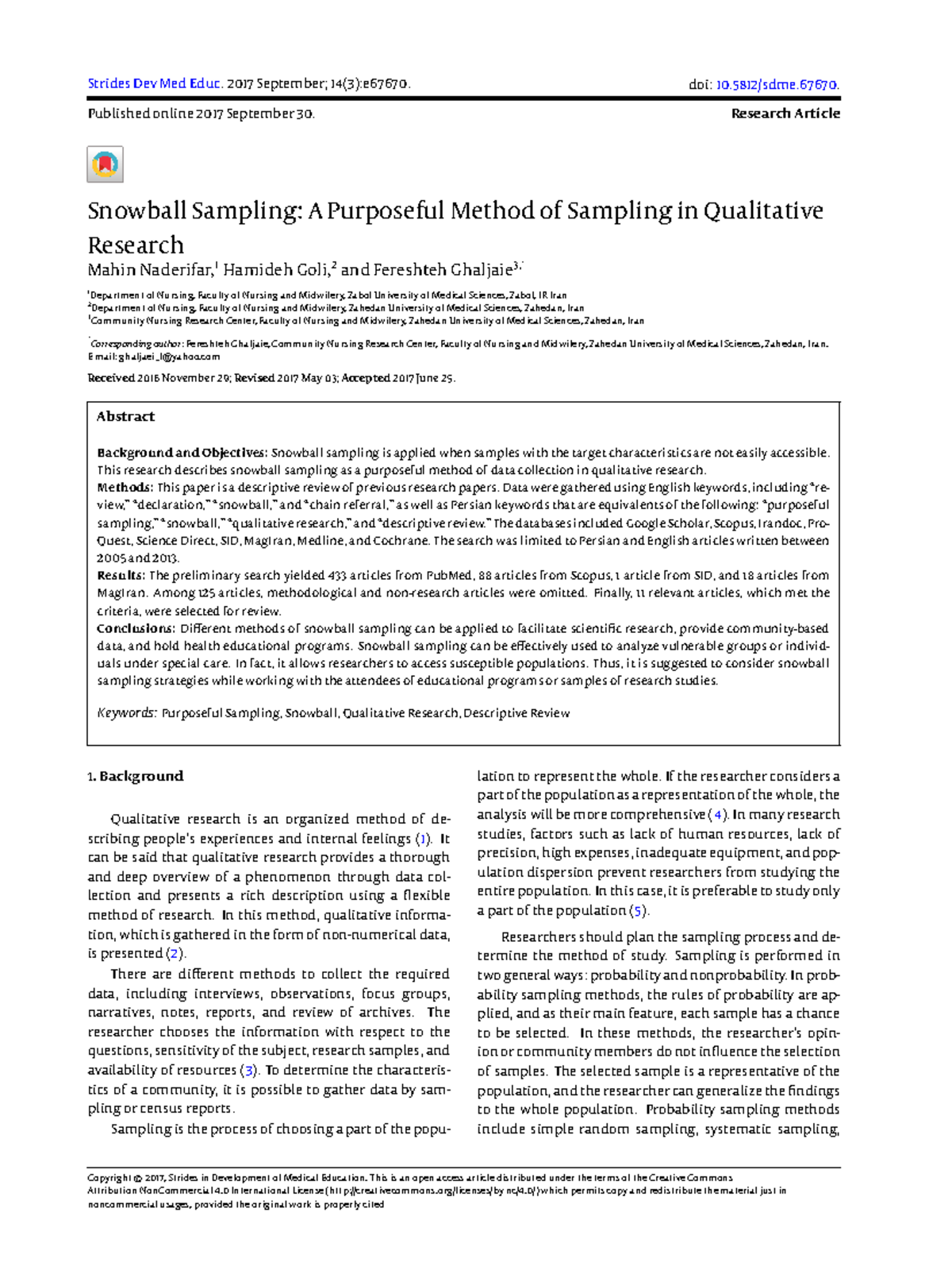 Snowball Sampling in Qualitative Research: A Purposeful Approach - Studocu