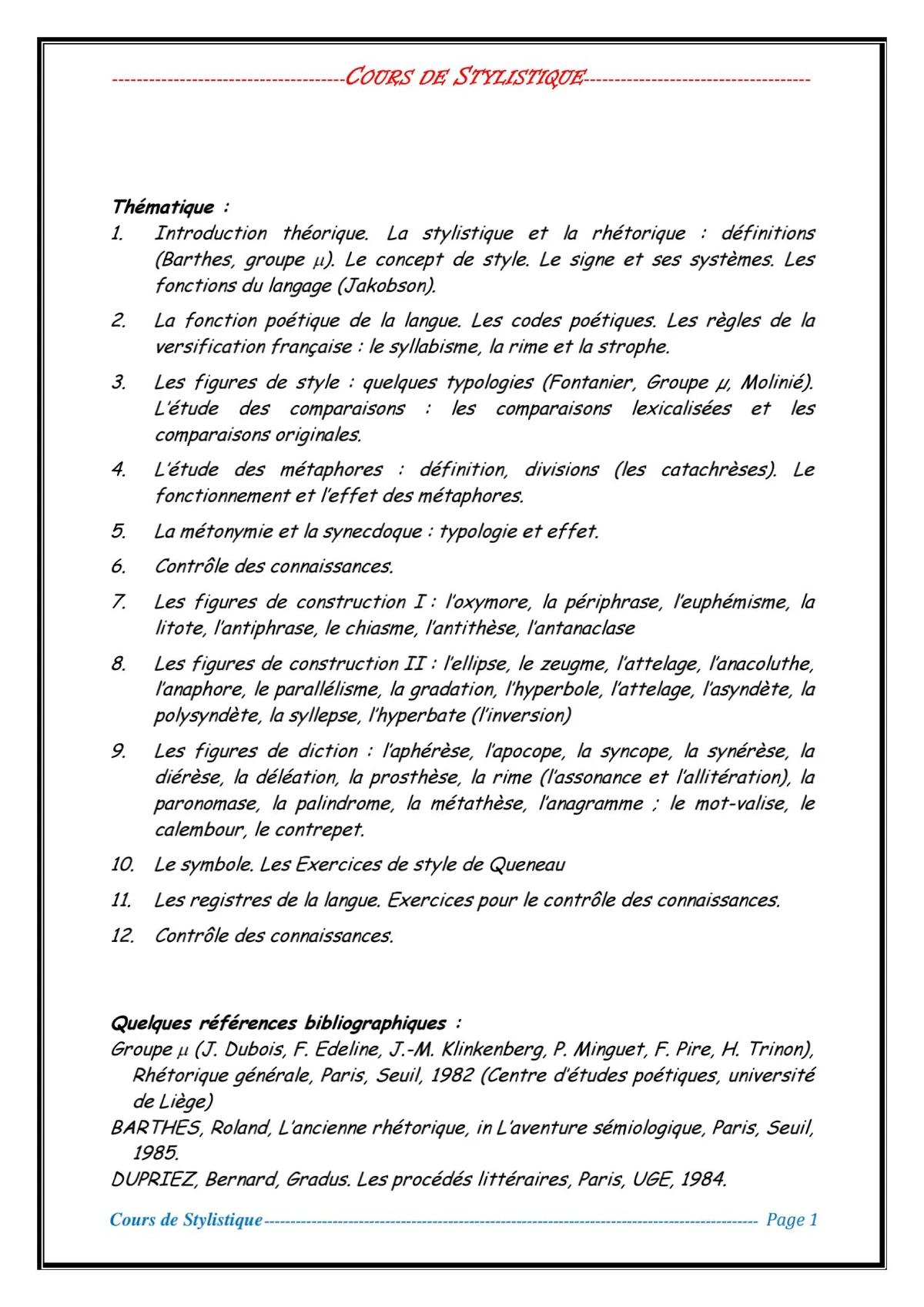 Fiche Commentaire Stylistique - LE COMMENTAIRE STYLISTIQUE Dégager des ...